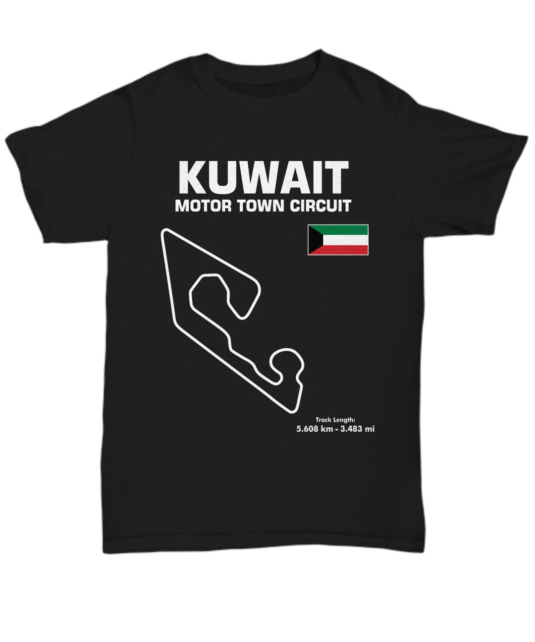 Kuwait Motor Town Circuit Track Outline Gp Moto Shirt Scca Car Track ...