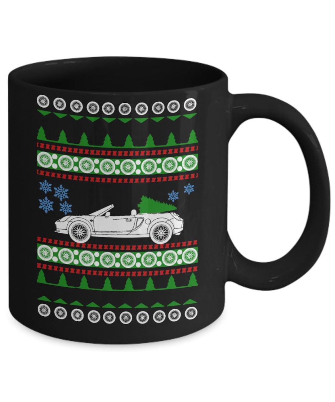 Car Like an MR2 3rd Gen Spyder Ugly Christmas "sweater" Mug for Coffee ...
