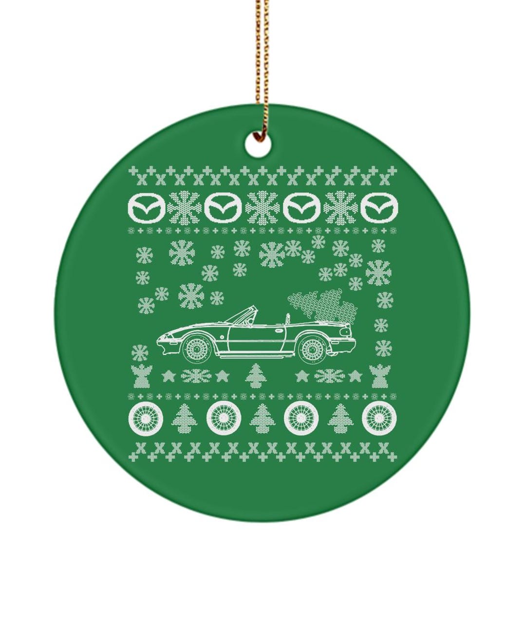 Mazda Miata Christmas Tree Ornament NA 1st Gen Ceramic Decoration for ...