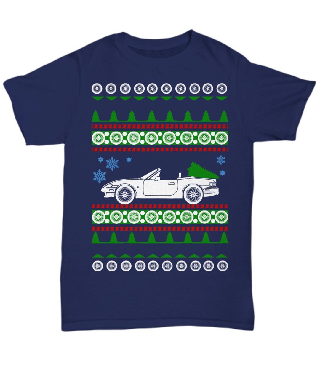 2nd Gen NB Mazda Miata Ugly Christmas Sweater T-shirt, Gift for Miata ...