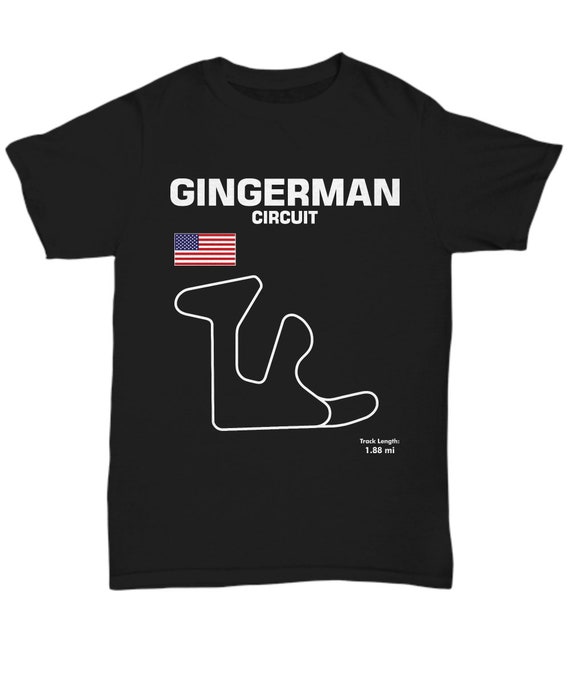 Gingerman race track Outline Shirt scca car racing track day | Etsy