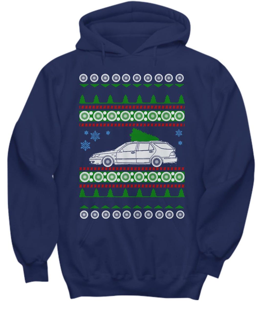 Saab 9-5 Wagon Ugly Christmas Sweater Hot Rod Xmas Gift Drag Racing ...