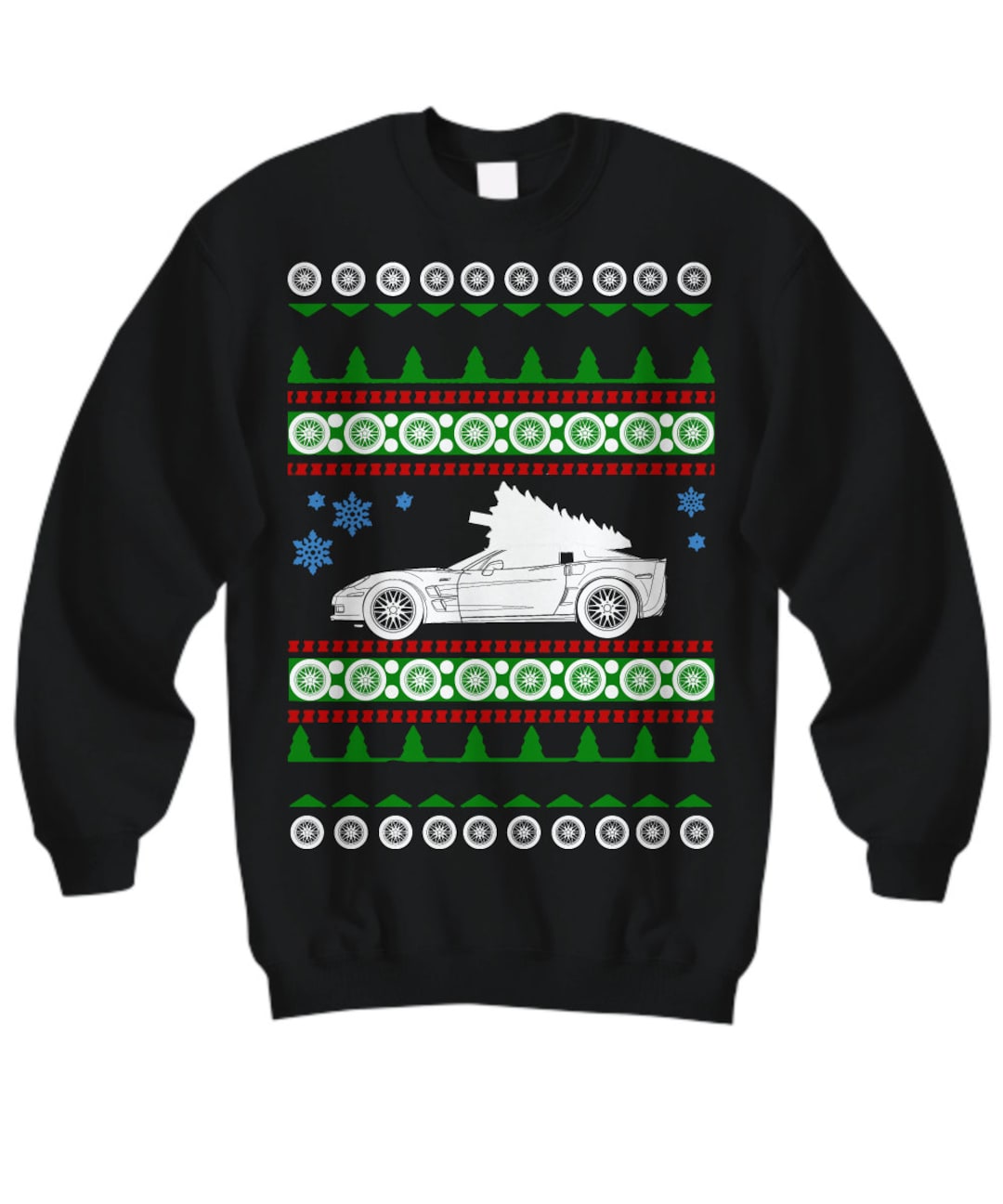 Corvette C6 Ugly Christmas Sweater High Performance Sports Car Race Car ...