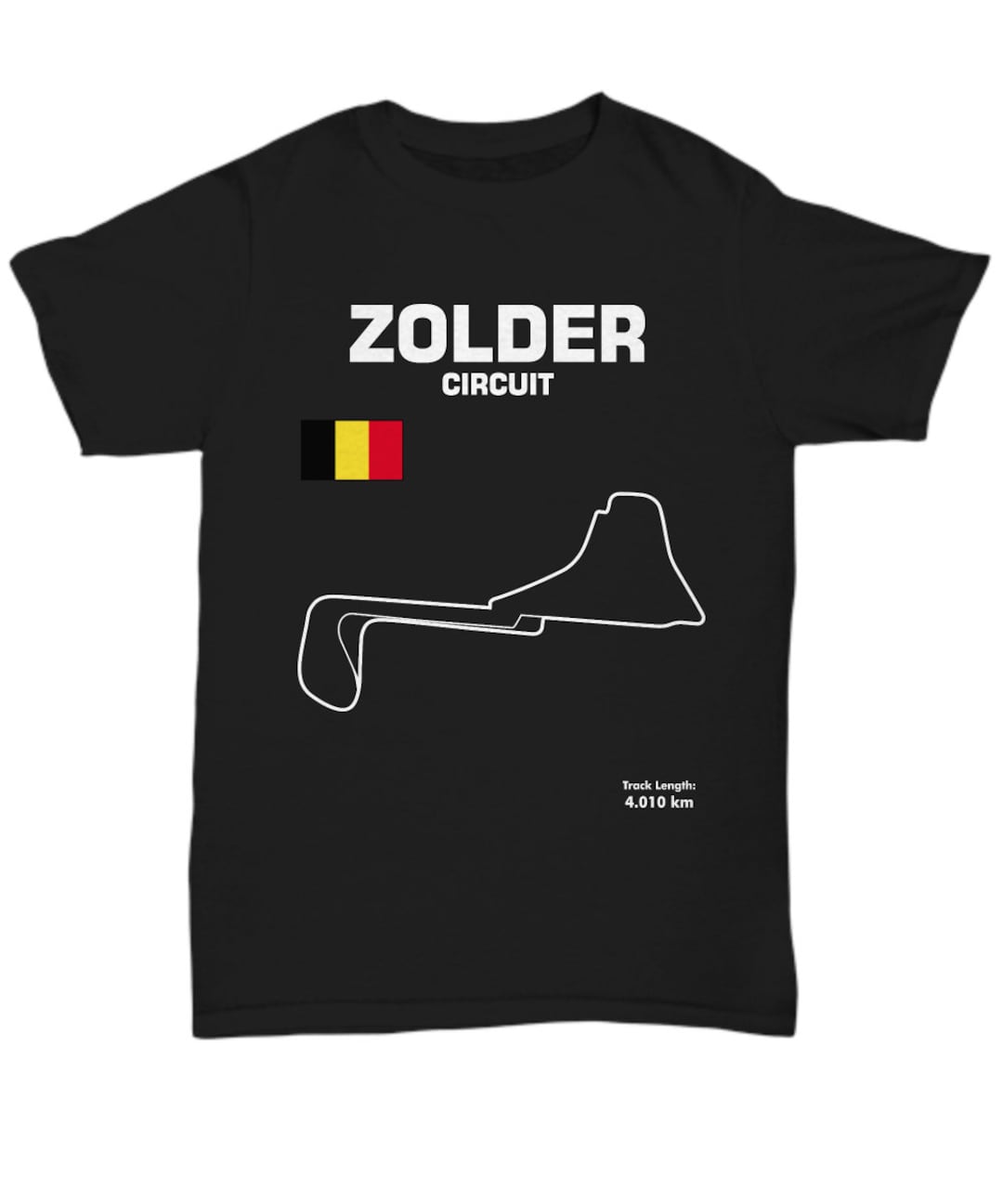 Zolder Circuit Track Outline Shirt Scca Car Racing Belgium Track Day Miata Gt3 Nasa Hpde Lemans ...