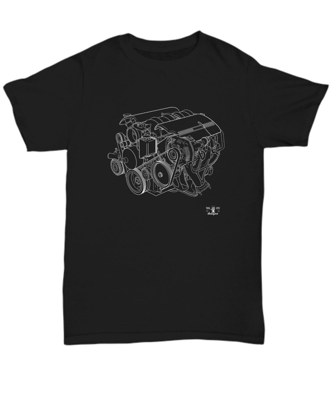 V8 LS6 Engine Blueprint Shirt LS C5 CTS-V Hot Rod Motor V8 Big Block ...