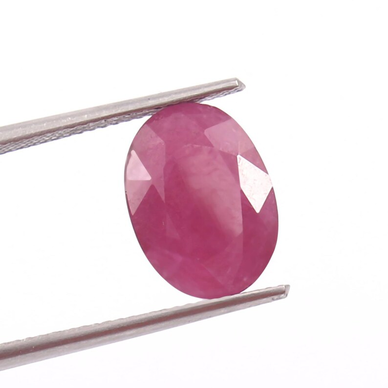 6.1 Ct. Natural Ruby 9x12.50 MM Oval Shape Ruby Faceted July Birth ...