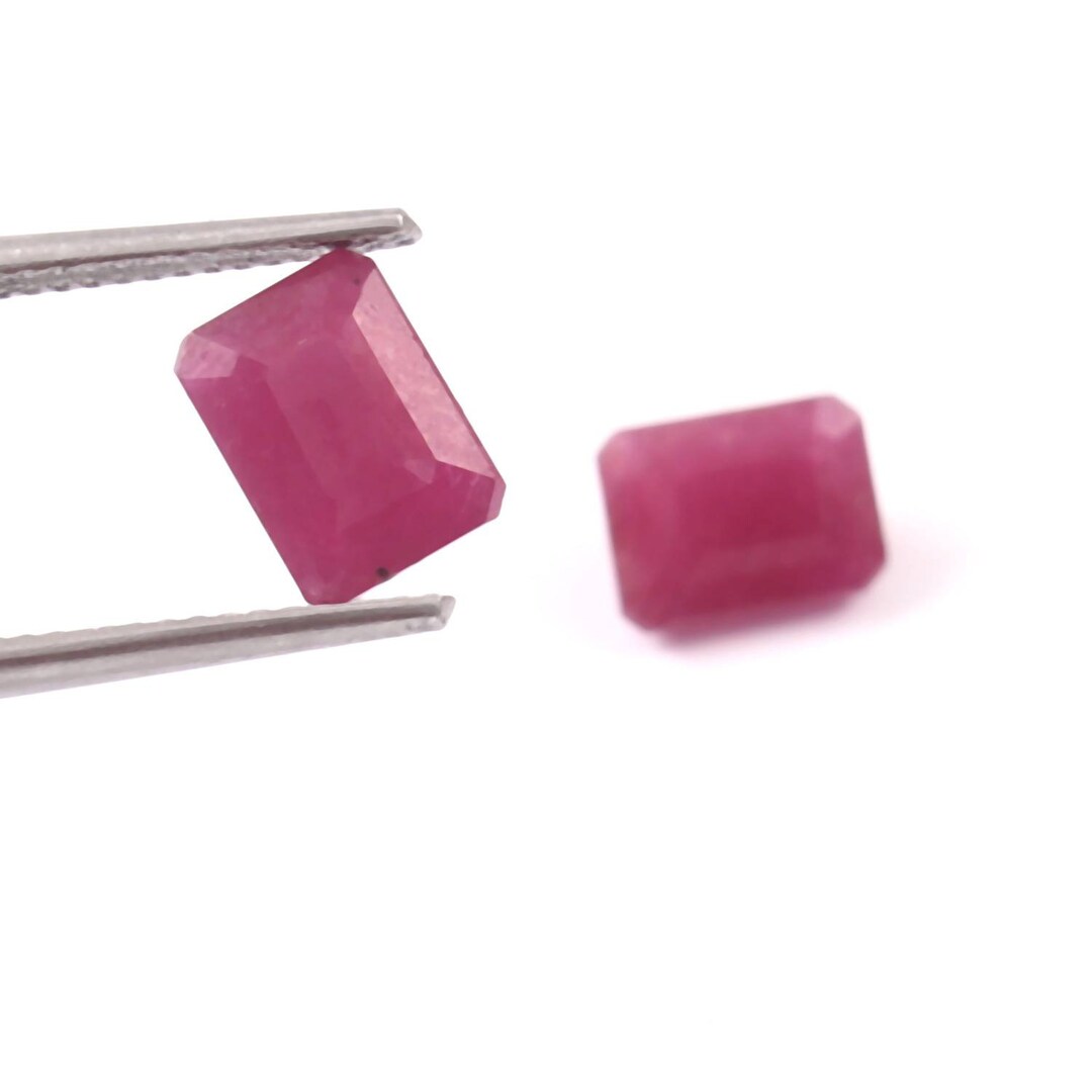 1.2 Ct. Natural Ruby 6x4 MM Octagon Shape Ruby Faceted July Birth Stone ...