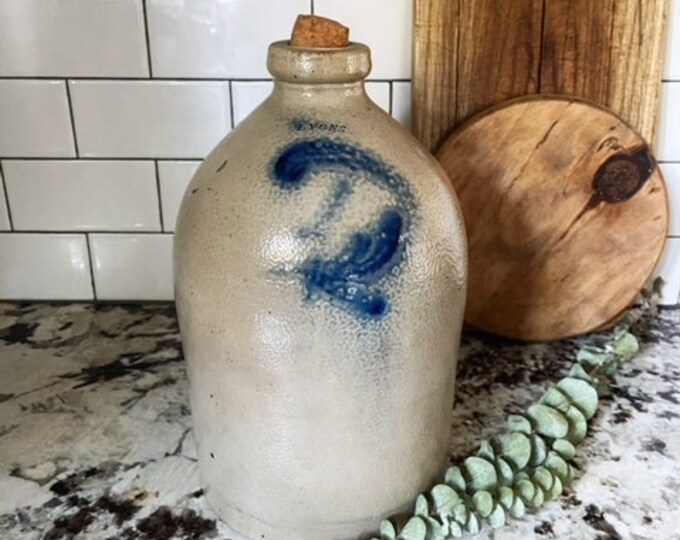 Vintage Lyons Jug Stoneware Crock - Etsy