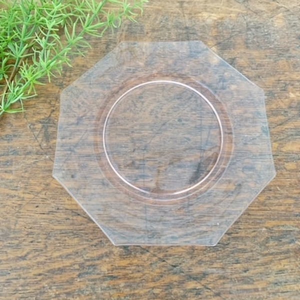 Pink Octagon Depression Glass Plates - Etsy