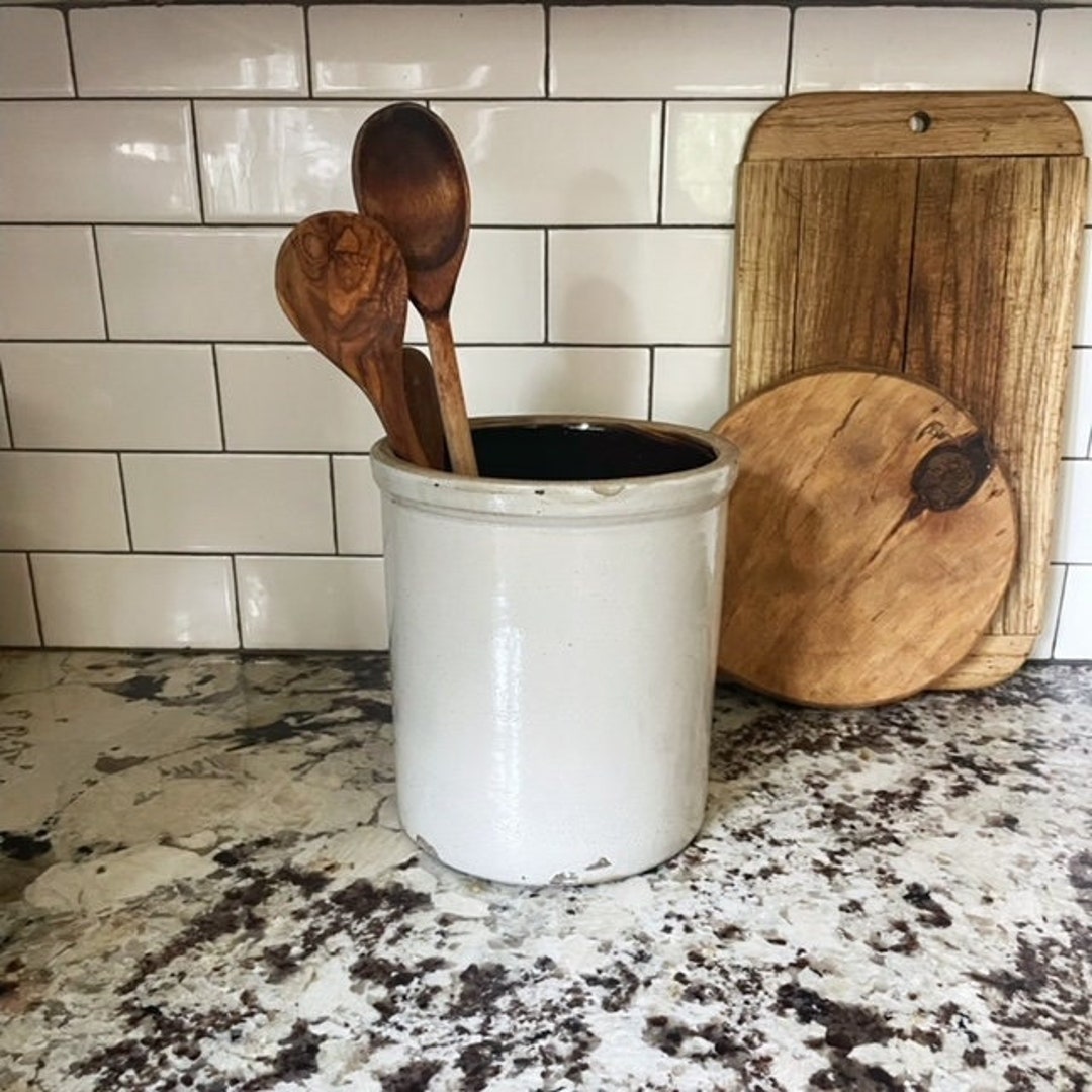 Primitive Beige Crock Vintage Stoneware Crockery - Etsy