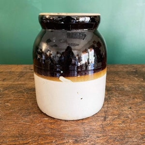 Primitive Two Toned Stoneware Farmhouse Crock - Etsy