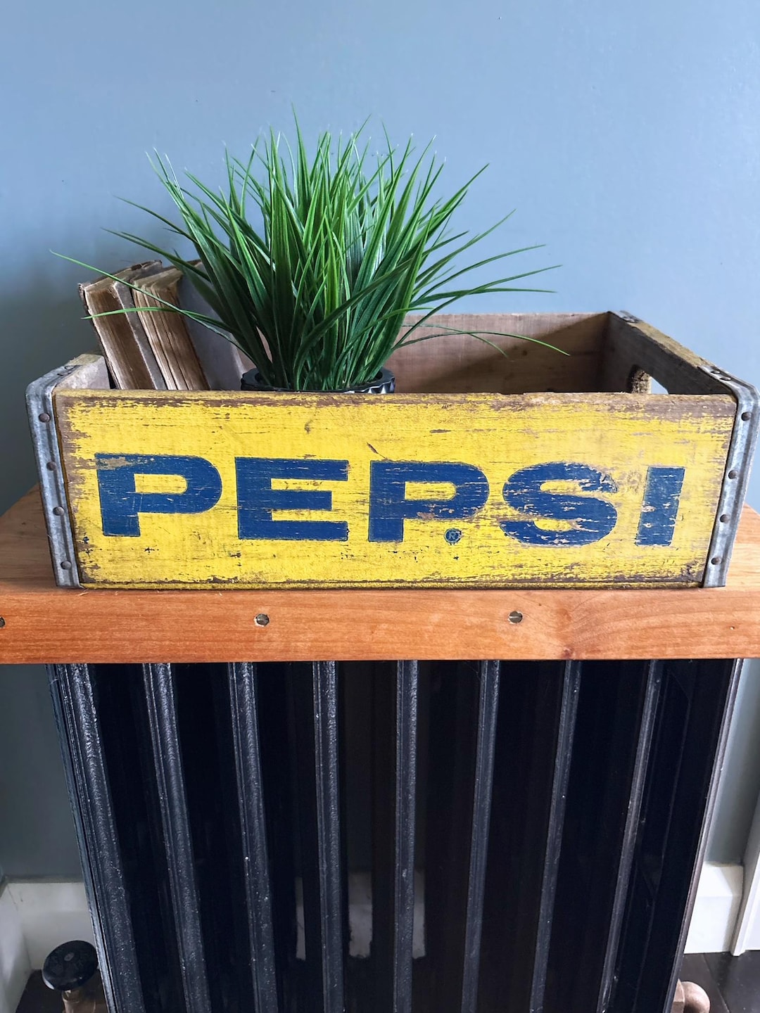 Vintage Yellow Pepsi Soda Crate Pepsi-cola Old Advertising - Etsy