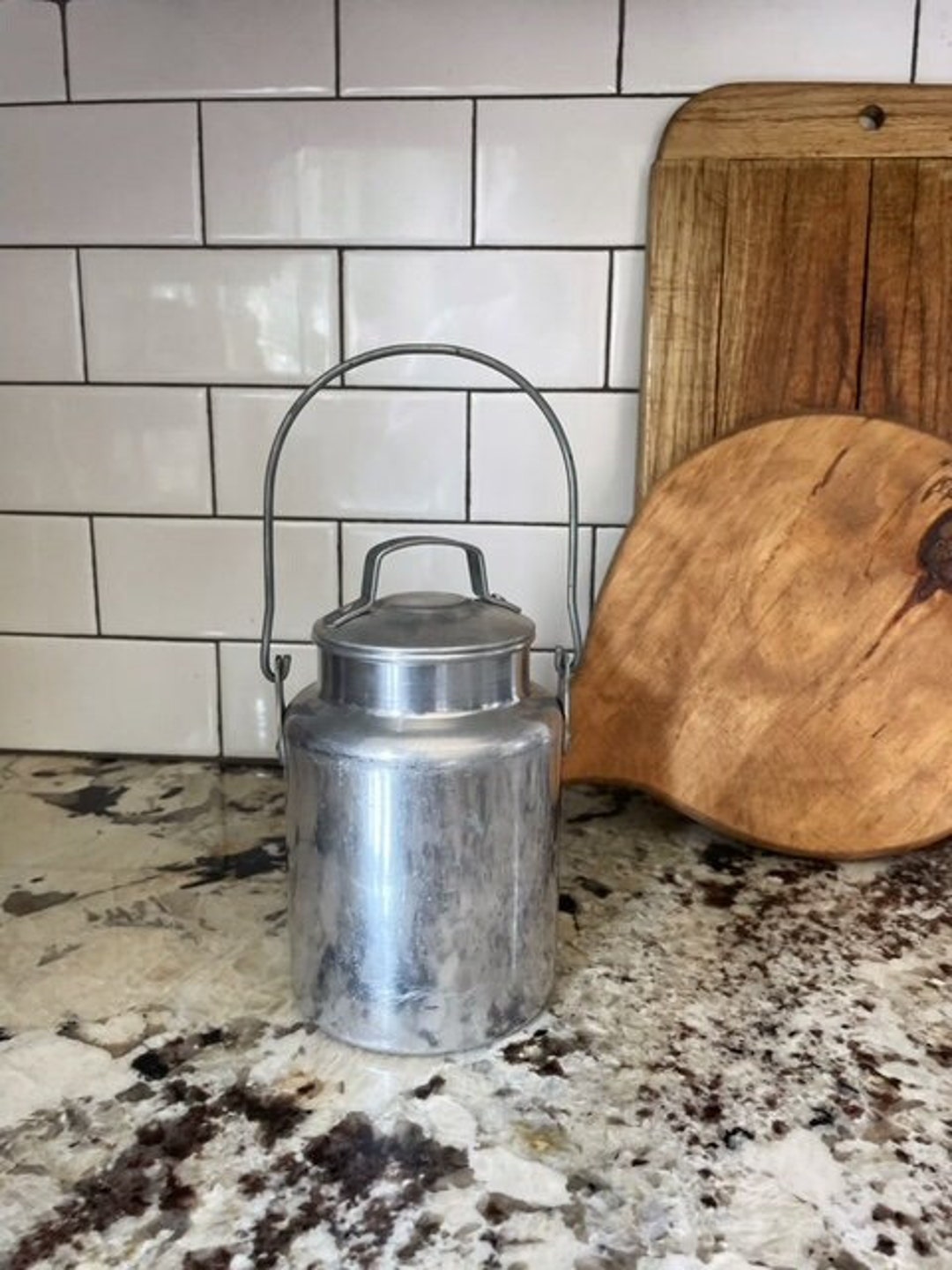 Vintage Aluminum Canteen Canister Milk Creamer Can Priscilla - Etsy