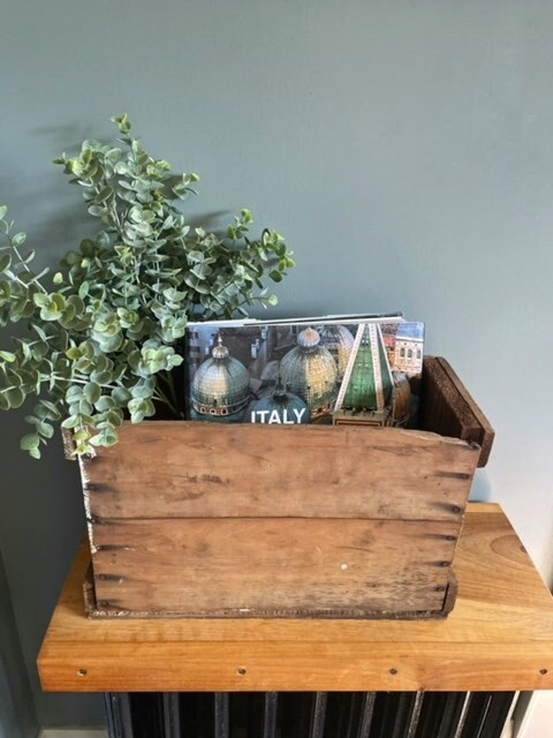 Primitive Wooden Box Crate Rustic Storage Organization - Etsy