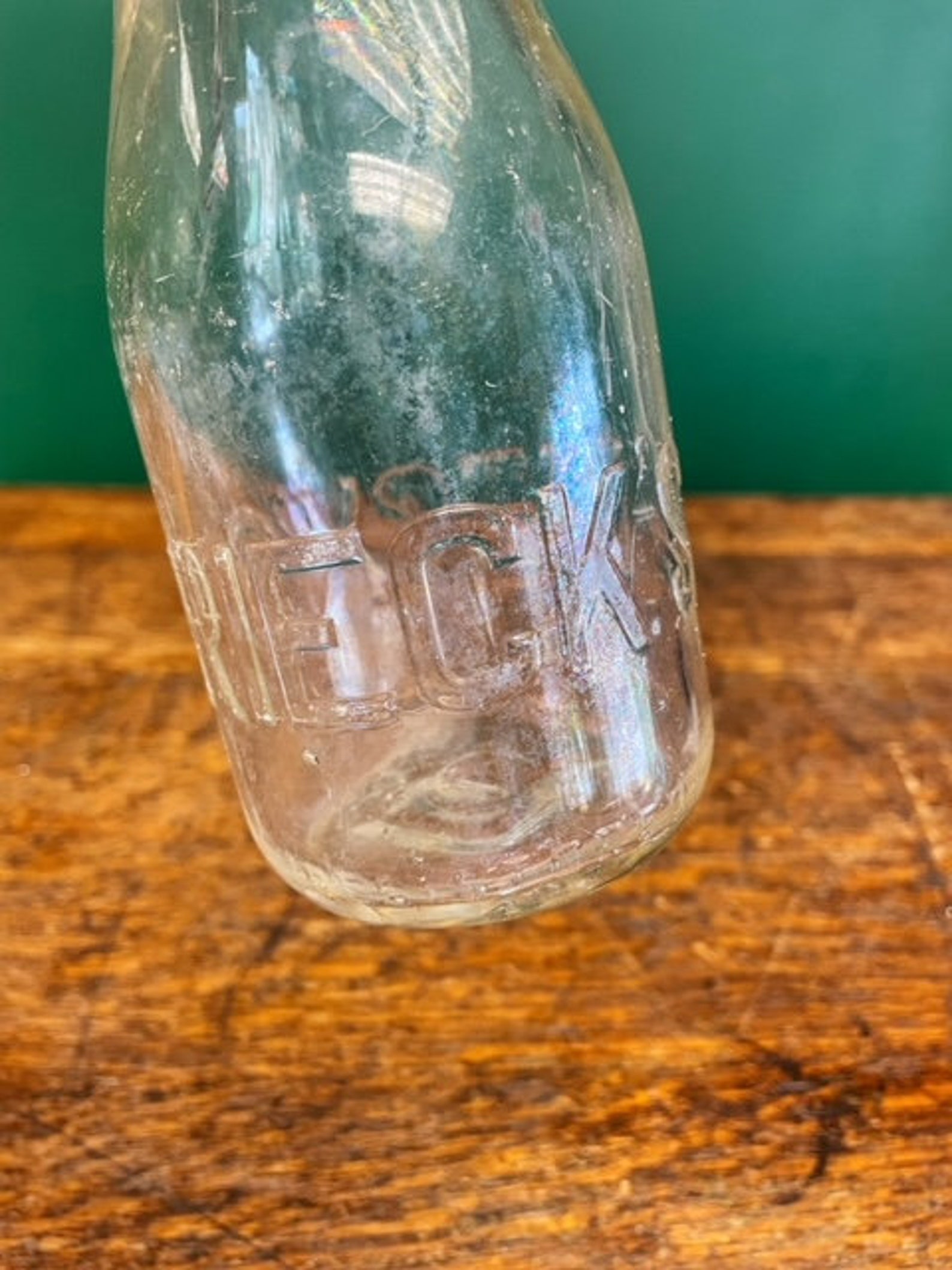 Vintage Glass Milk Bottle Vase Farmhouse Decor - Etsy
