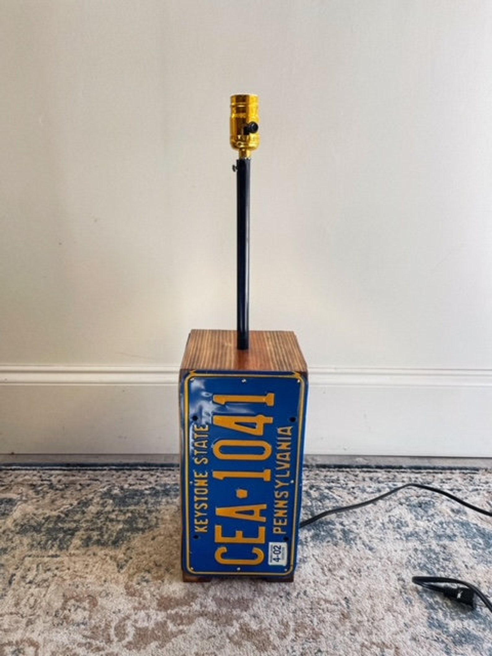 License Plate Lamp Eclectic Lamp Automotive Decor Man Cave Lamp - Etsy