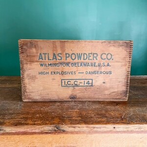Vintage Atlas Explosives Crate Box Wooden Dynamite Crate - Etsy