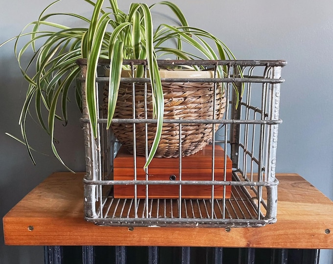 Vintage Metal Milk Crate Rusty Sealtest Industrial Storage - Etsy