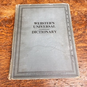 Vintage Webster's Dictionary 1930s Universal Unabridged - Etsy