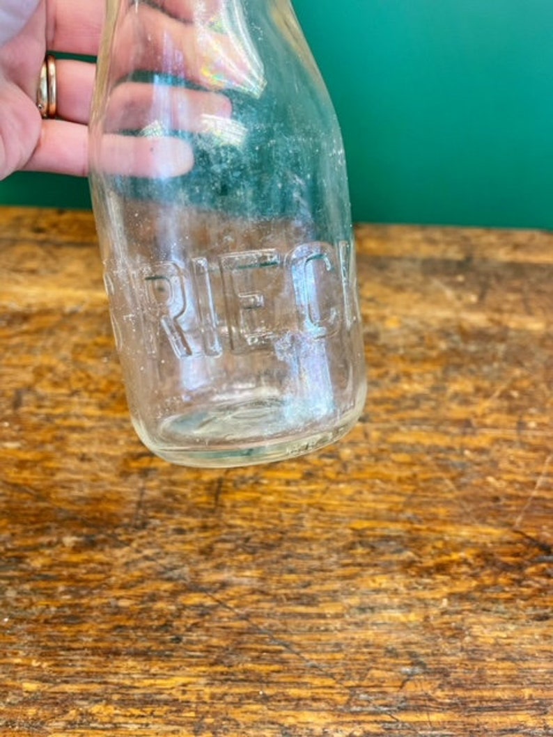 Vintage Glass Milk Bottle Vase Farmhouse Decor - Etsy