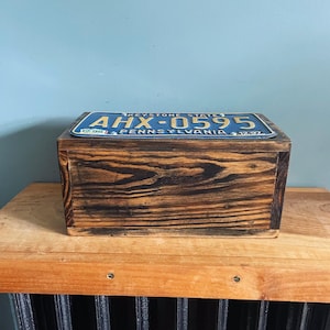 License Plate Display Box File Crate Magazine Storage Handcrafted - Etsy