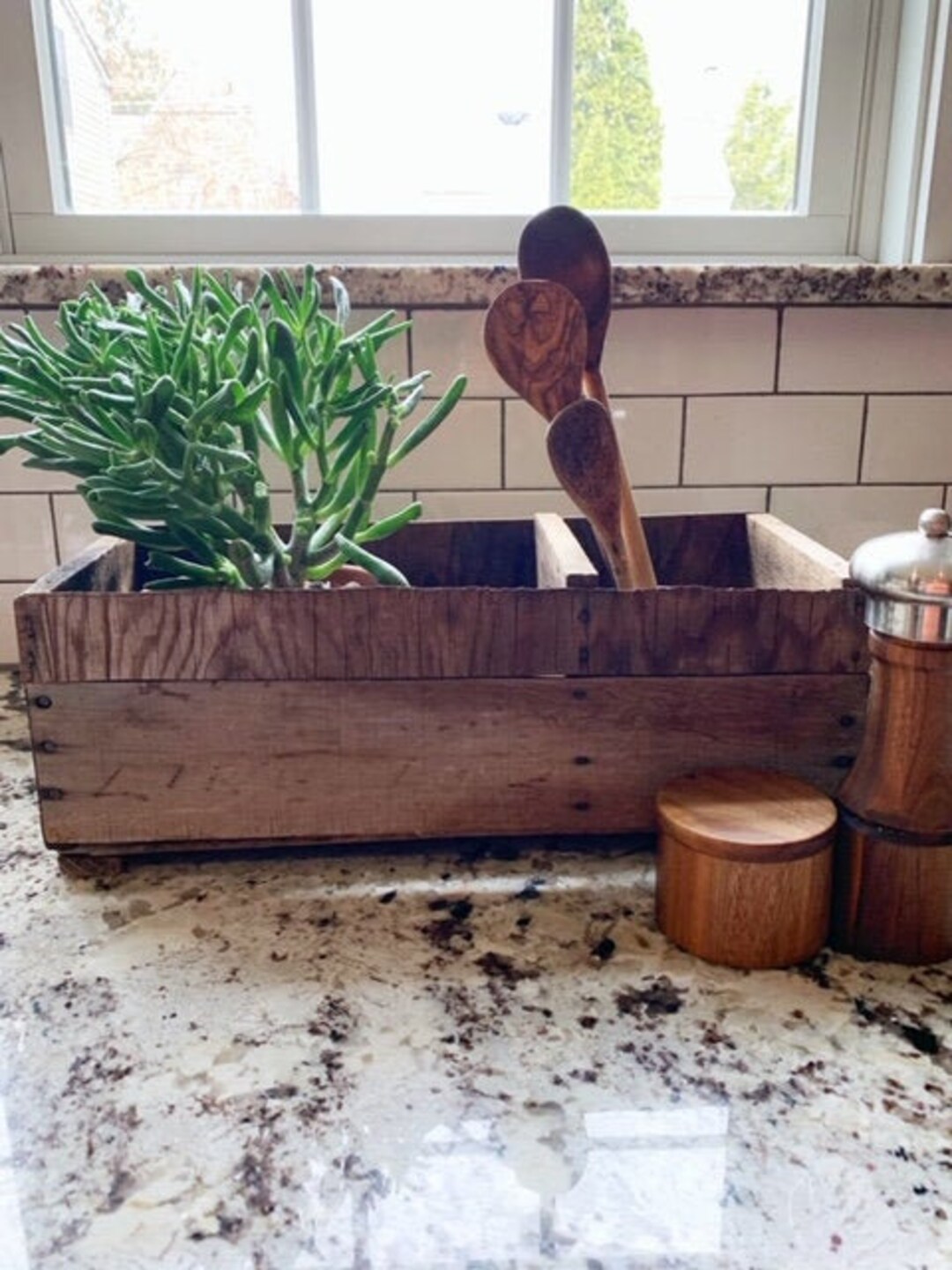 Primitive Homemade Wooden Sectioned Storage Box Industrial Farmhouse - Etsy