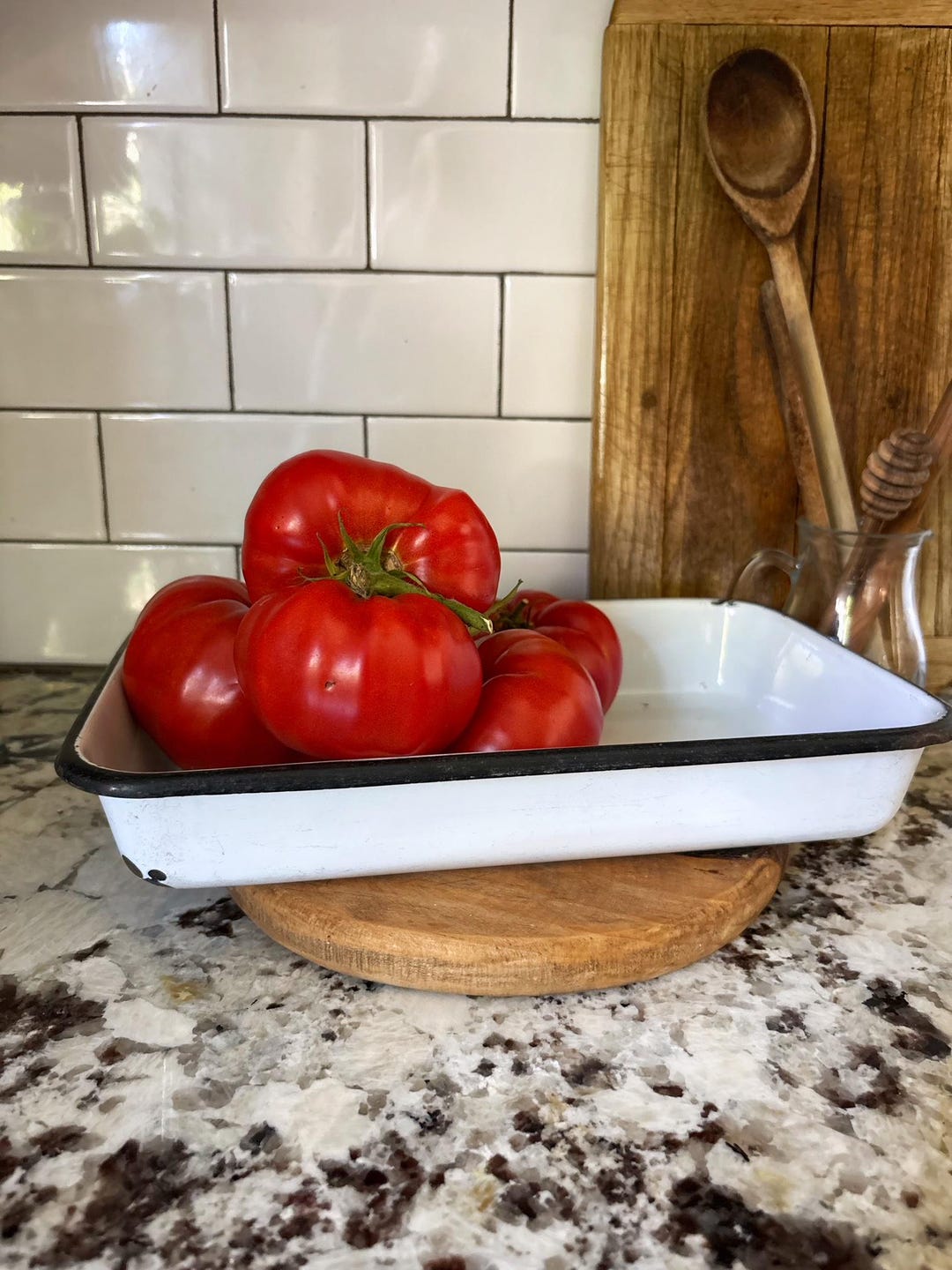 Vintage Enamelware Basin Pan Tray - Etsy