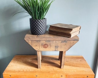 Primitive Black Wooden Farmhouse Stool Plant Stand - Etsy