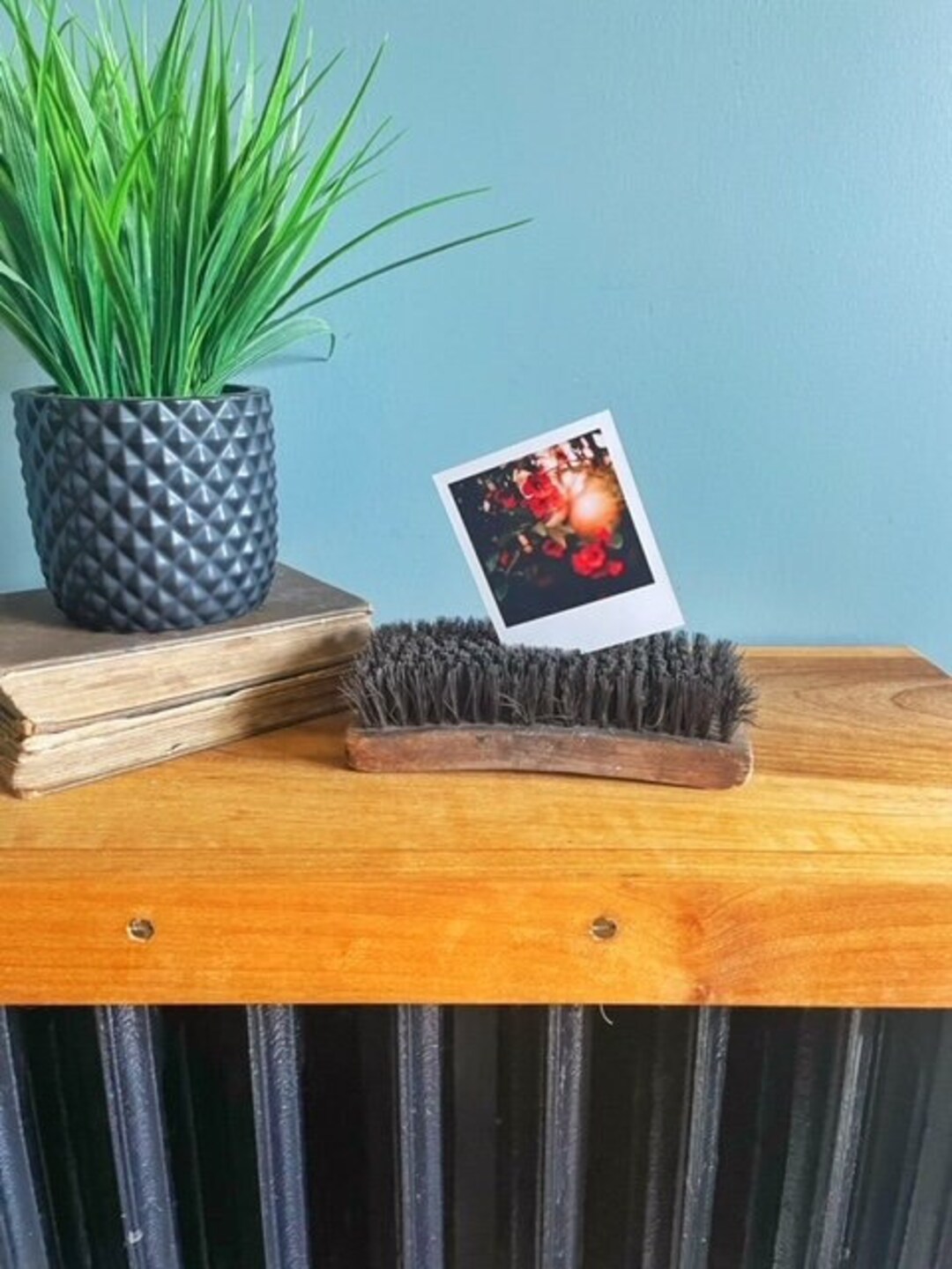 Vintage Wire Scrub Brush Wooden Handle Bristle Brush - Etsy