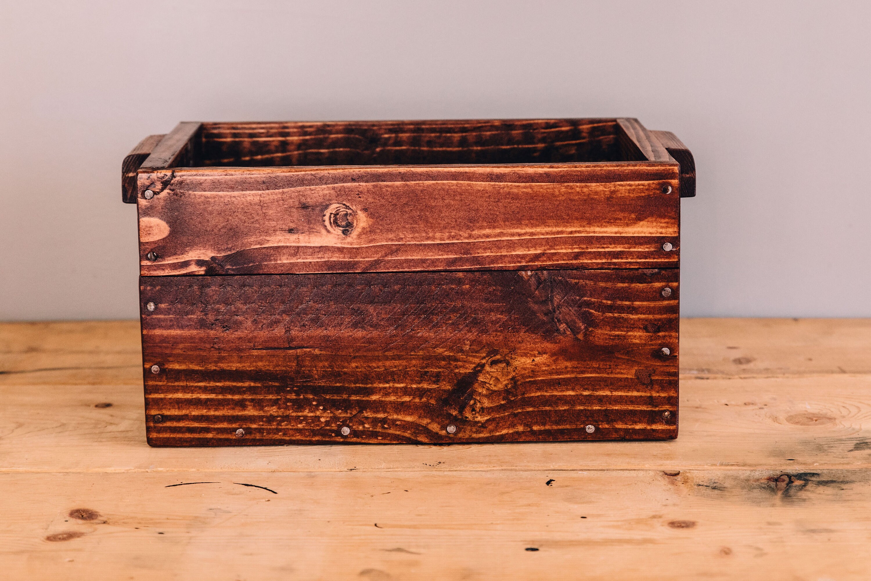 Pallet Wood Storage Box Vintage Inspired Reclaimed Wood Crate - Etsy
