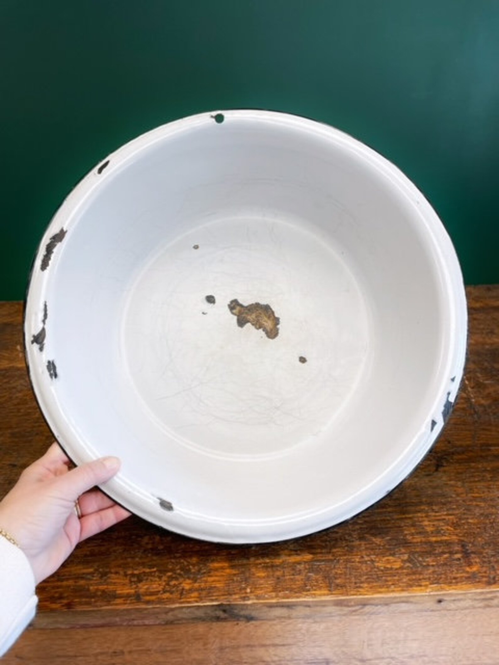 Enamelware Wash Tub Vintage Basin Metal Planter Beverage - Etsy