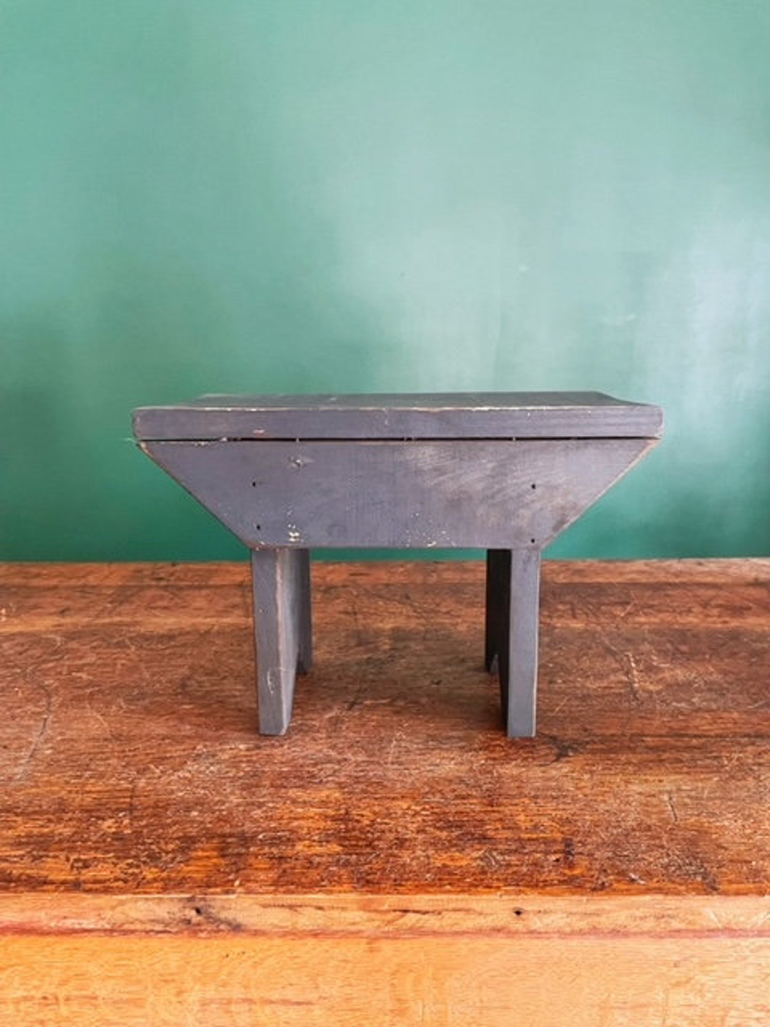 Primitive Black Wooden Farmhouse Stool Plant Stand - Etsy