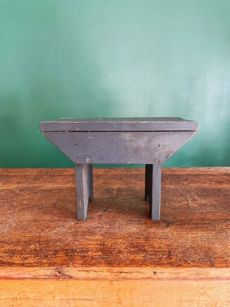 Primitive Black Wooden Farmhouse Stool Plant Stand - Etsy