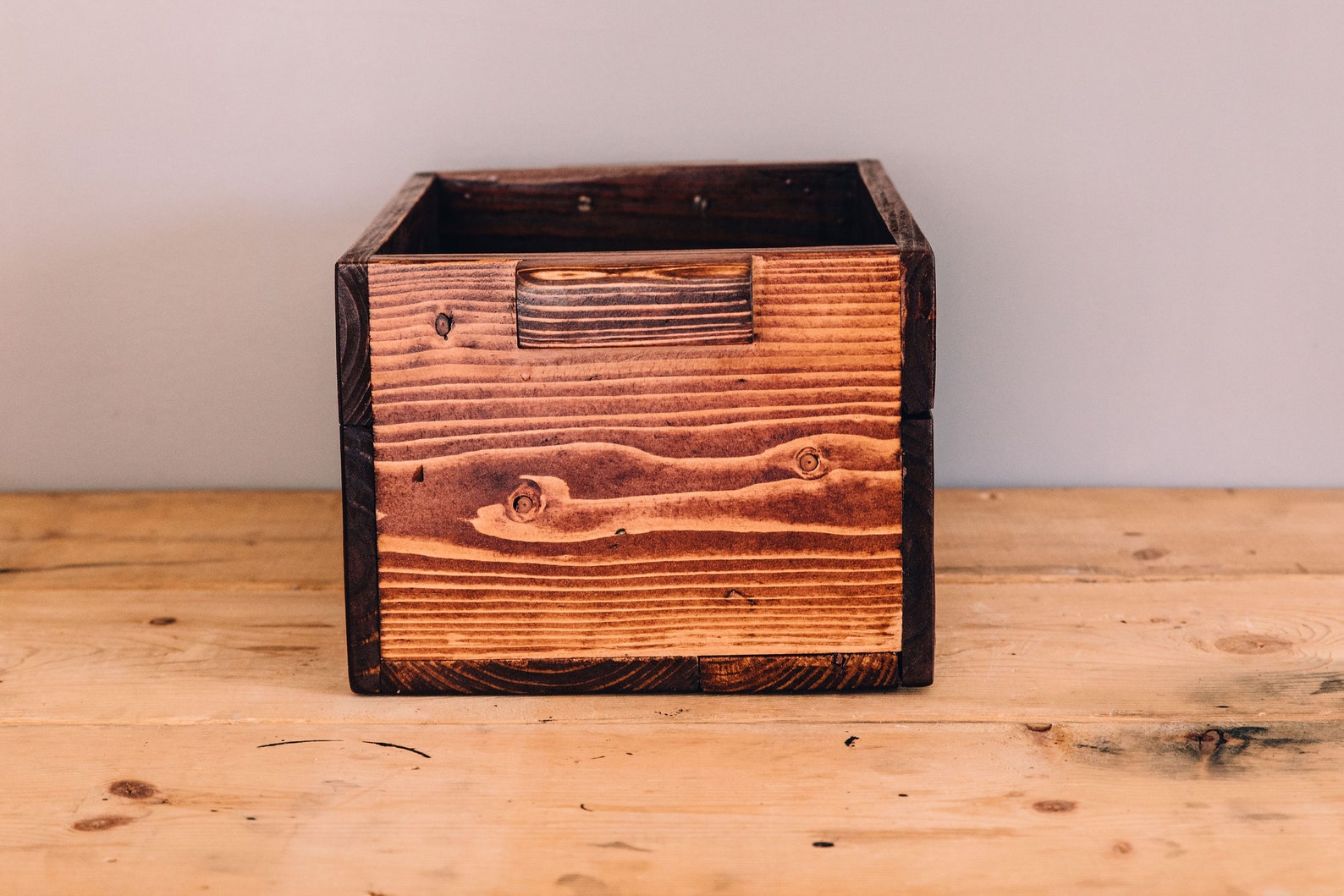 Pallet Wood Storage Box Vintage Inspired Reclaimed Wood Crate - Etsy