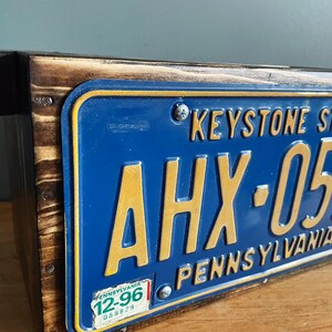 License Plate Display Box File Crate Magazine Storage Handcrafted - Etsy