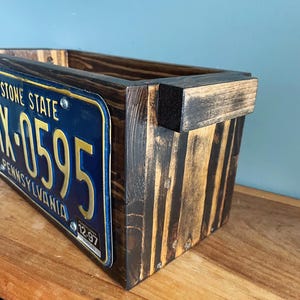 License Plate Display Box File Crate Magazine Storage Handcrafted - Etsy