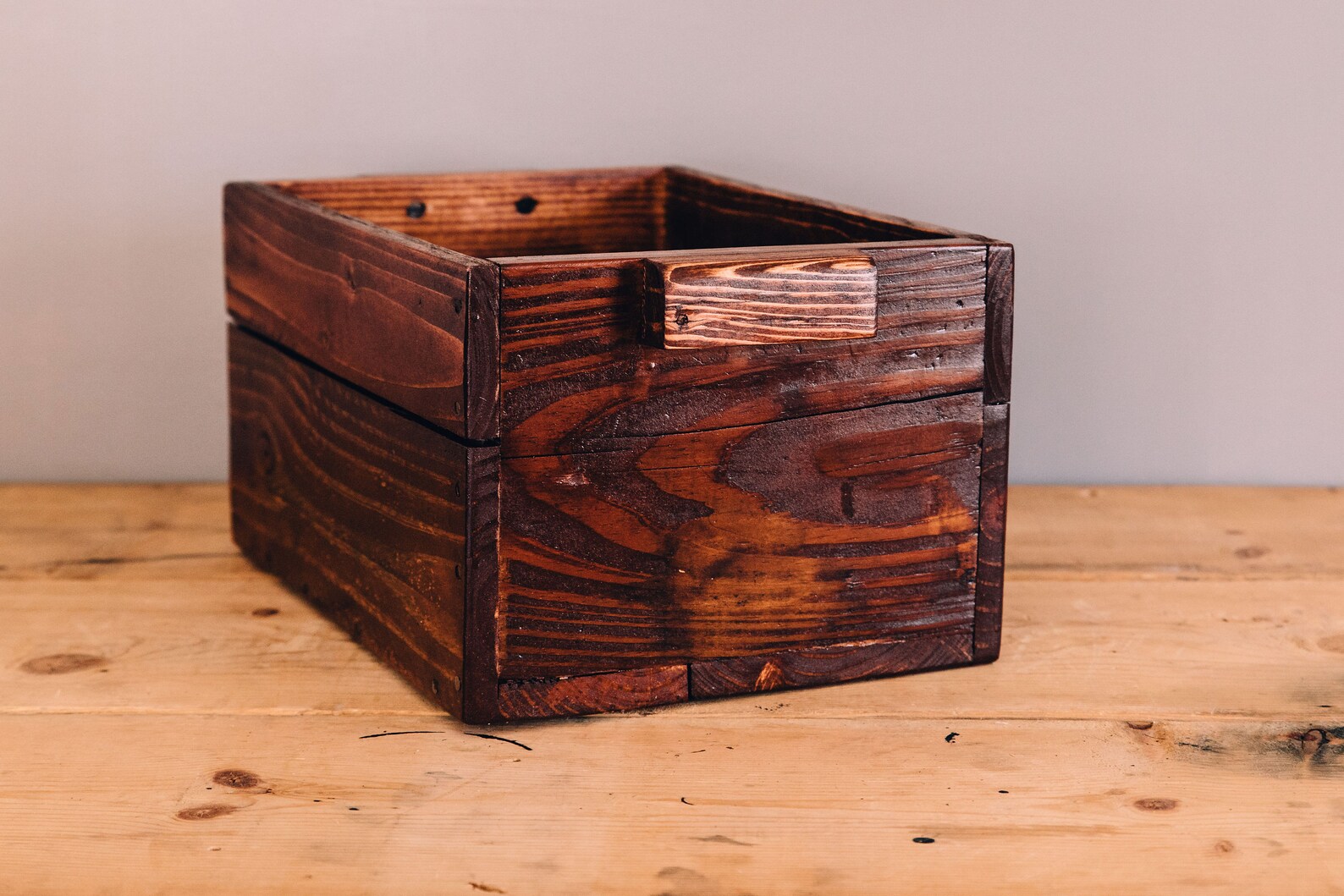 Pallet Wood Storage Box Vintage Inspired Reclaimed Wood Crate - Etsy