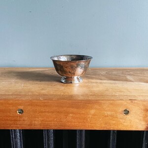 Small Tarnished Silver Bowl Footed Silverplated Monogrammed Dish - Etsy