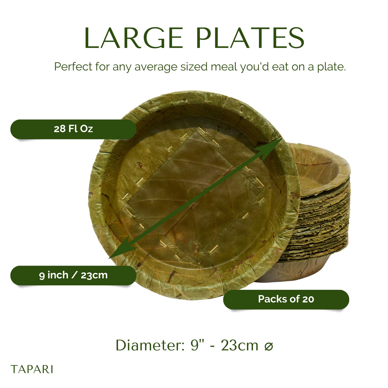 TAPARI Beautiful Sturdy Eco-friendly Disposable Leaf Plates - Etsy