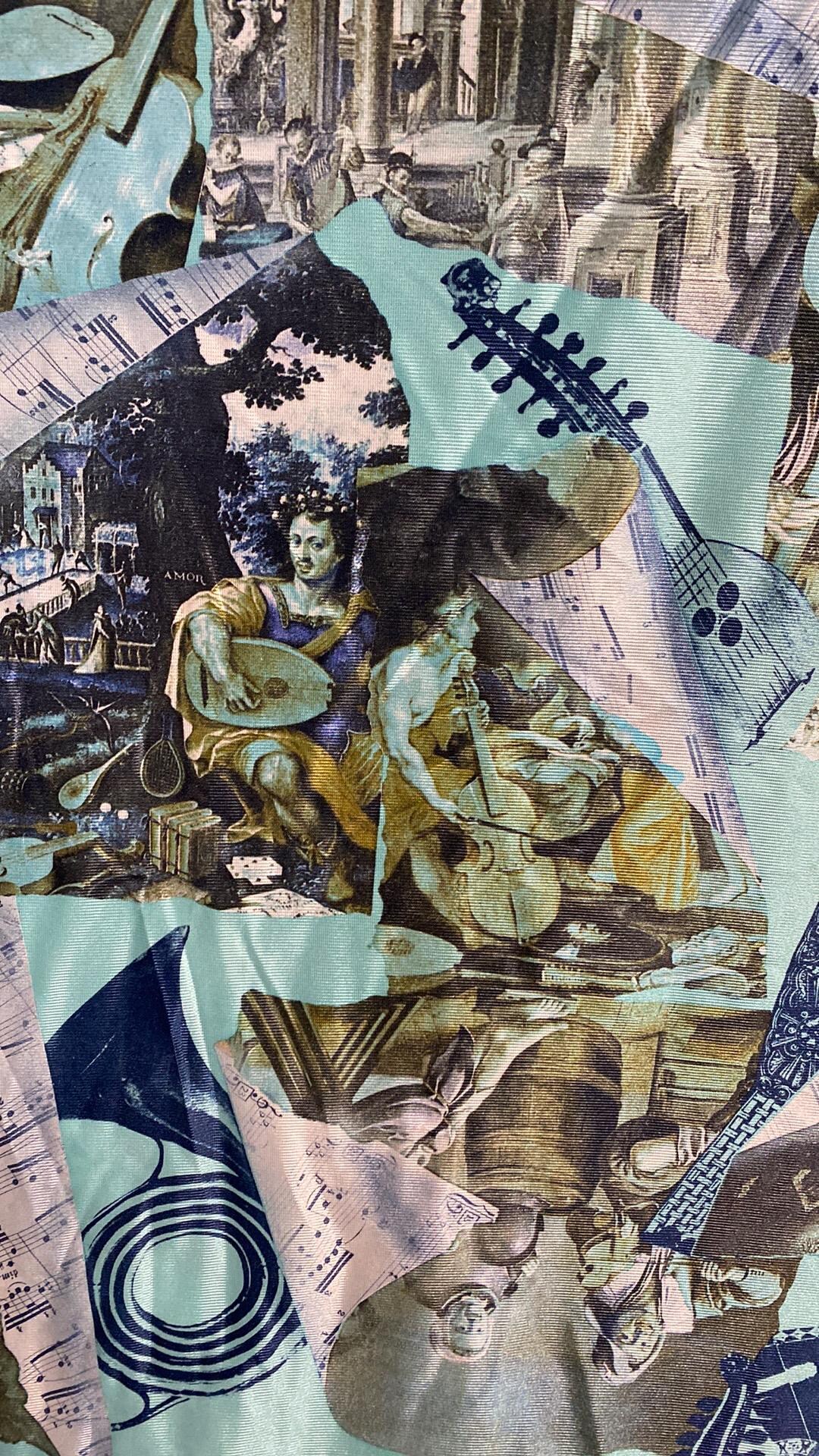 Vintage 1970 Merry Mary Polyester Fabric of Renaissance People/musical ...