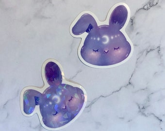 Galactic Moon Holographic Sticker - Etsy