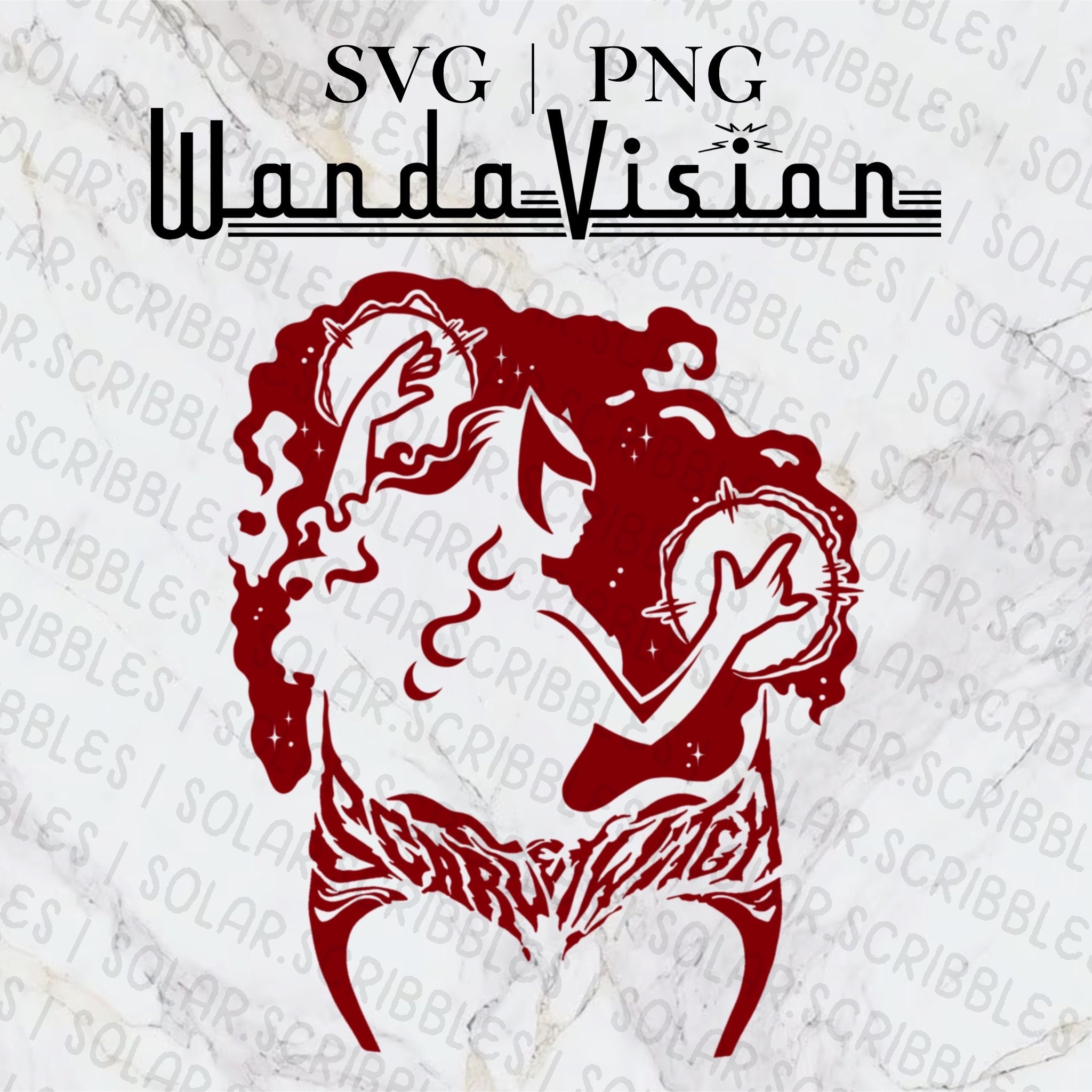 Wandavision SVG & PNG Bundle Scarlet Witch Wanda Maximoff Cut Files ...