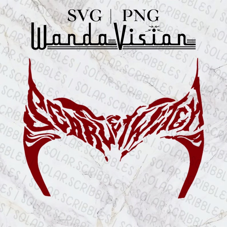 Wandavision SVG & PNG Bundle Scarlet Witch Wanda Maximoff Cut Files ...