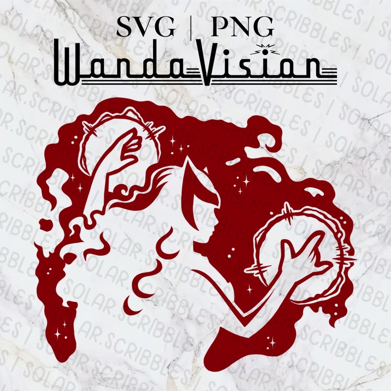 Wandavision SVG & PNG Bundle Scarlet Witch Wanda Maximoff Cut Files ...