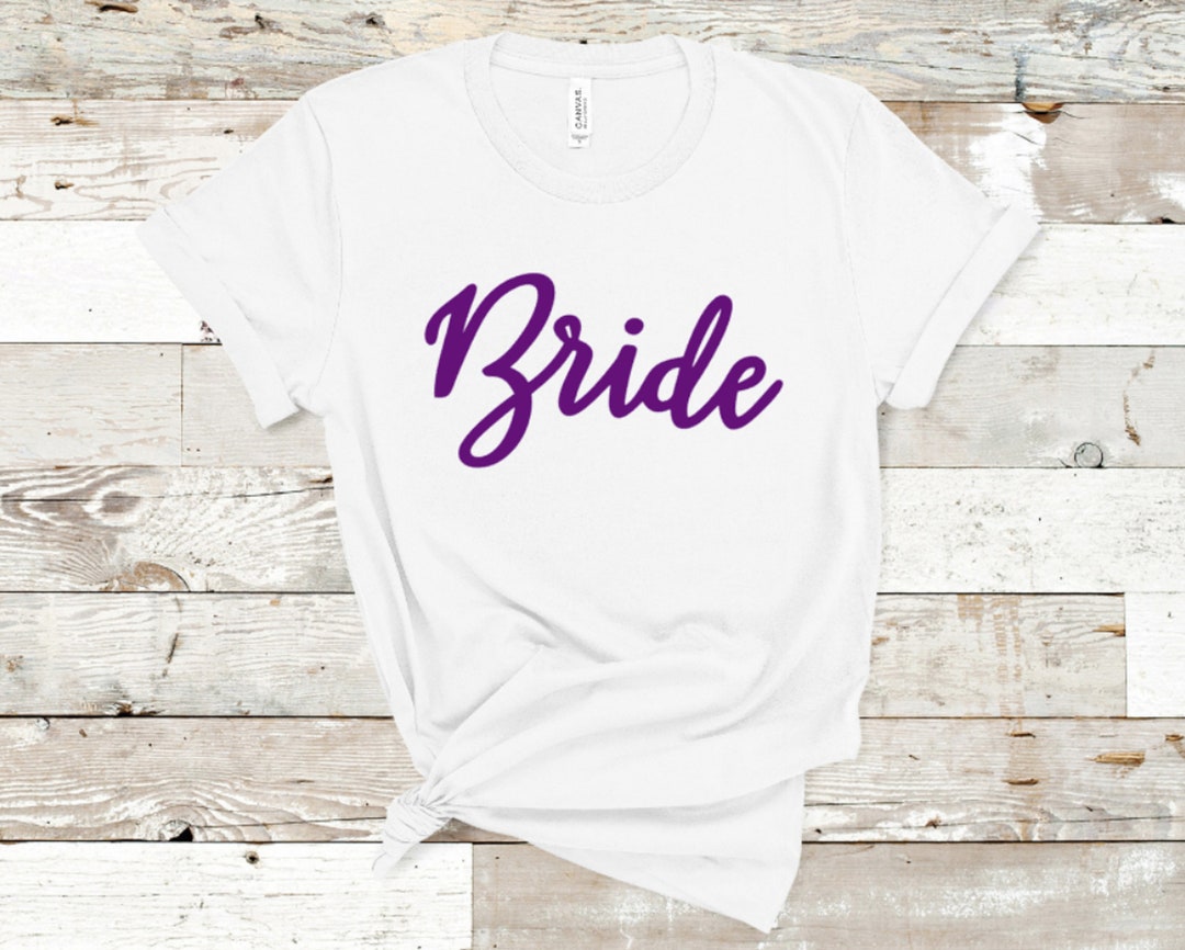 Bridal Party Tees in Dark Purple - Etsy