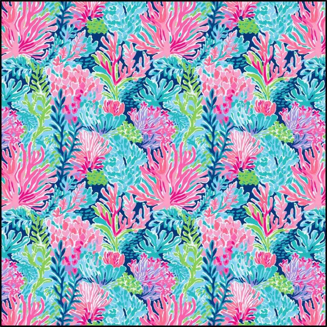 Preppy Coral, Coral Reef, Colorful Fabric by the Yard - Etsy
