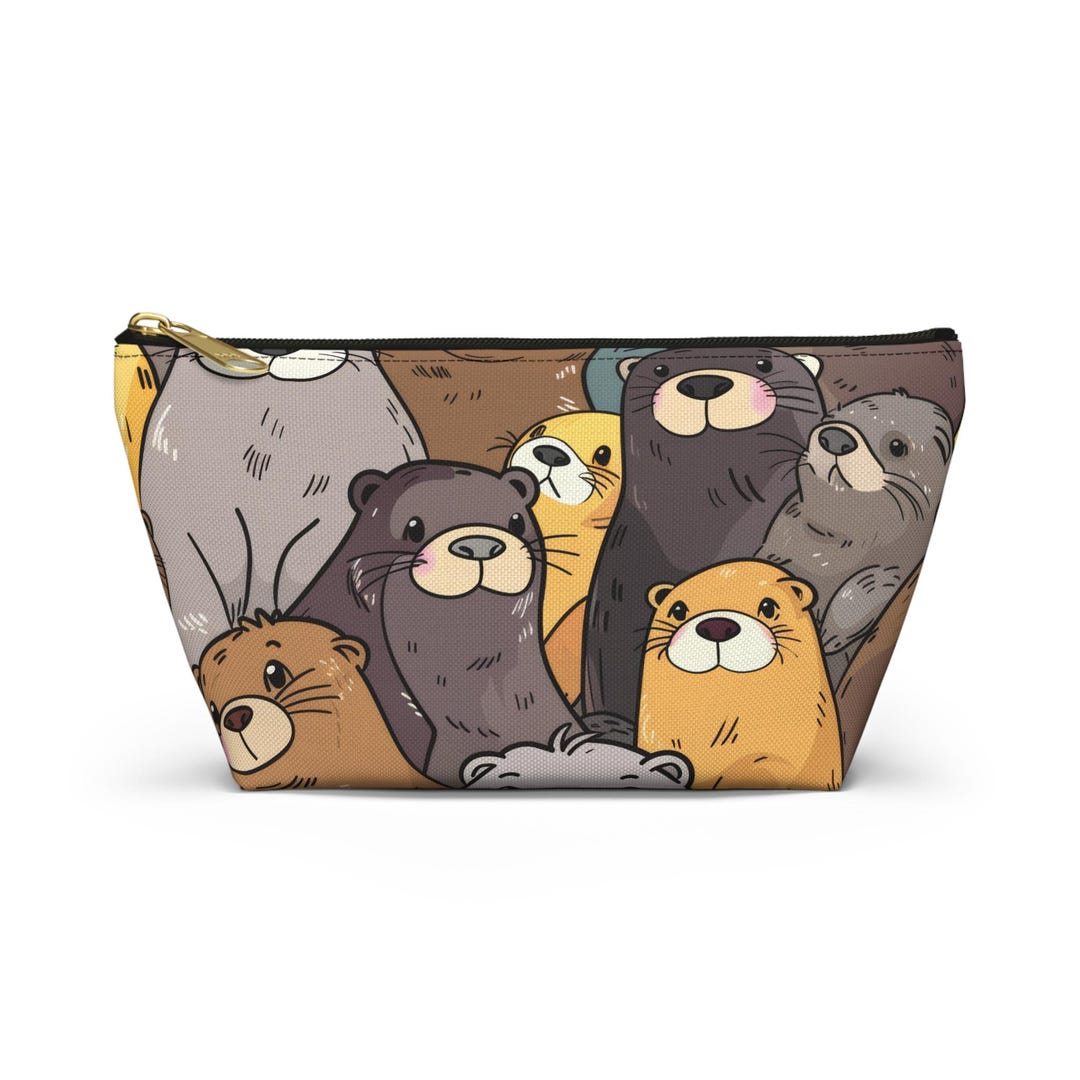 Cartoon Otter Accessory Pouch W T-bottom - Makeup Bag - Pencil Bag ...