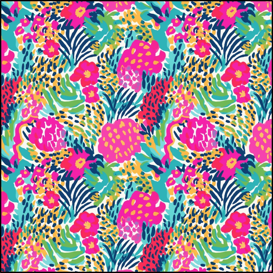 Preppy Coral - Leopard Print - Colorful Fabric by the Yard - Cotton - Etsy