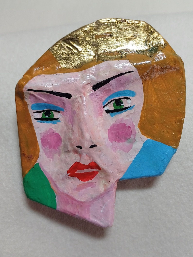 Papier Mache Hand Painted Fashion Pin/brooches, 8 in Stock: Scroll ...