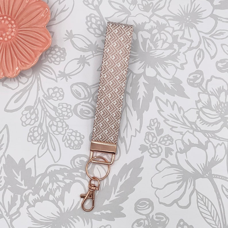 Rose Gold Keychain Wristlet Keychain Strap Wrist Lanyard - Etsy